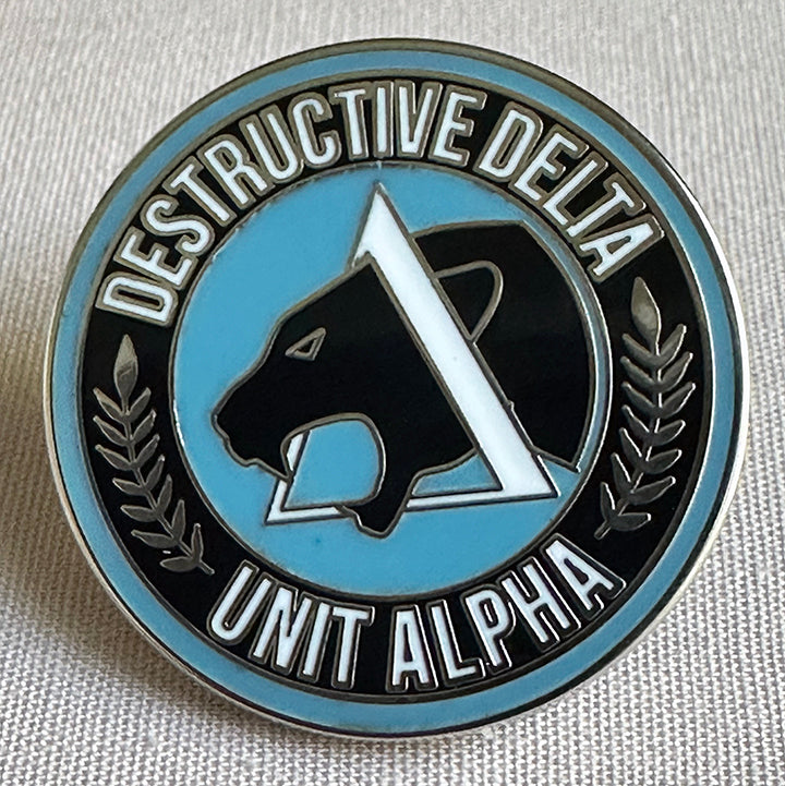 Destructive Delta Hard Enamel 1 inch Pin – Charlie Cochet