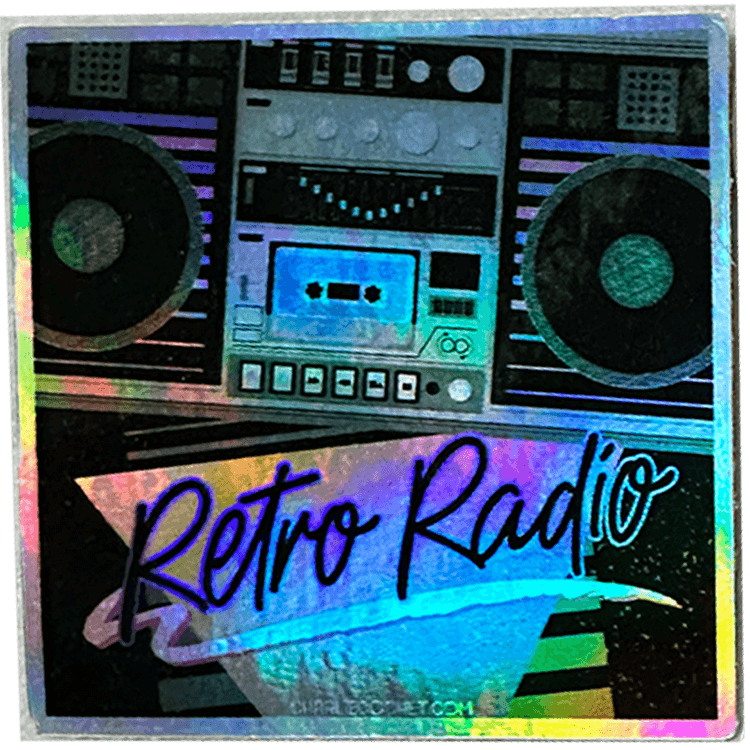 THIRDS - Retro Radio Iridescent Holographic Vinyl Sticker – Charlie Cochet